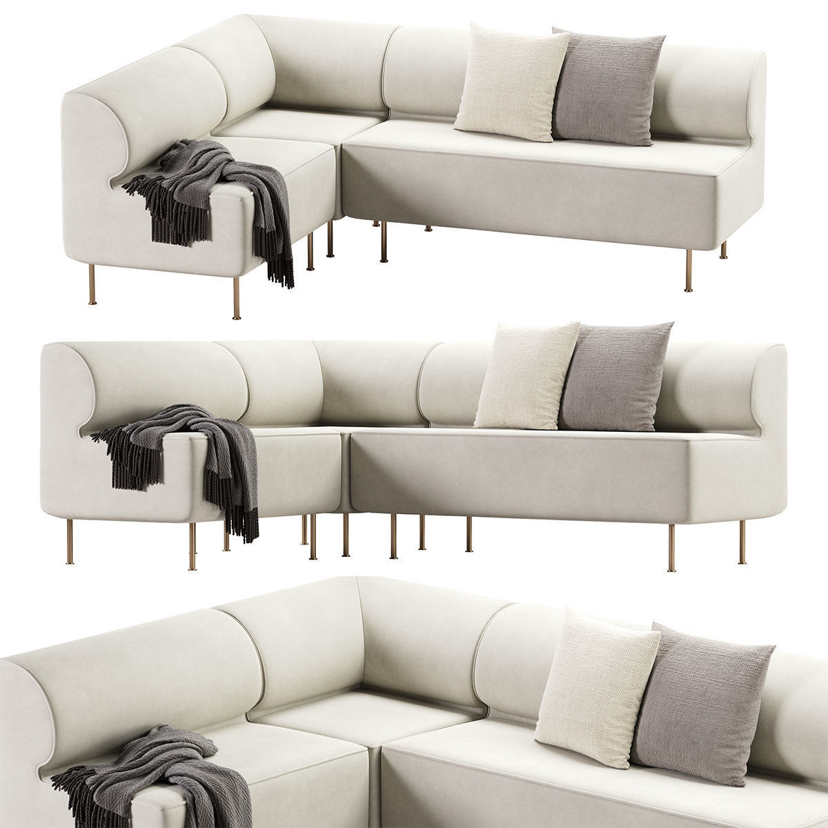 Eave Dining Sofa By Menu 3D model | CGTrader