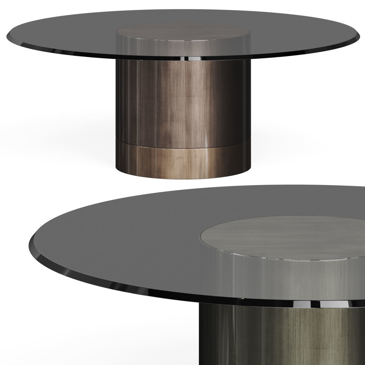 Reflex Tau 40 Steel Vetro Coffee Table 3D model | CGTrader