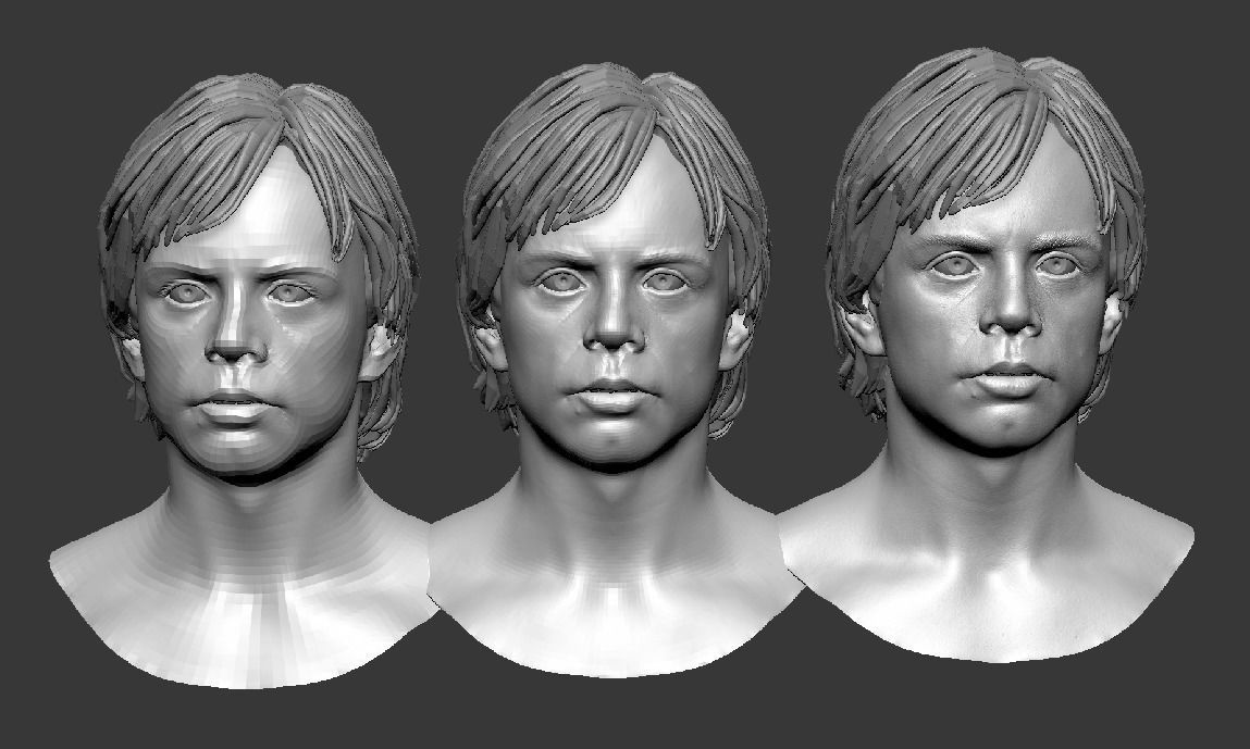 3D model Mark Hamill - Luke Skywalker 3d model basemesh VR / AR / low ...