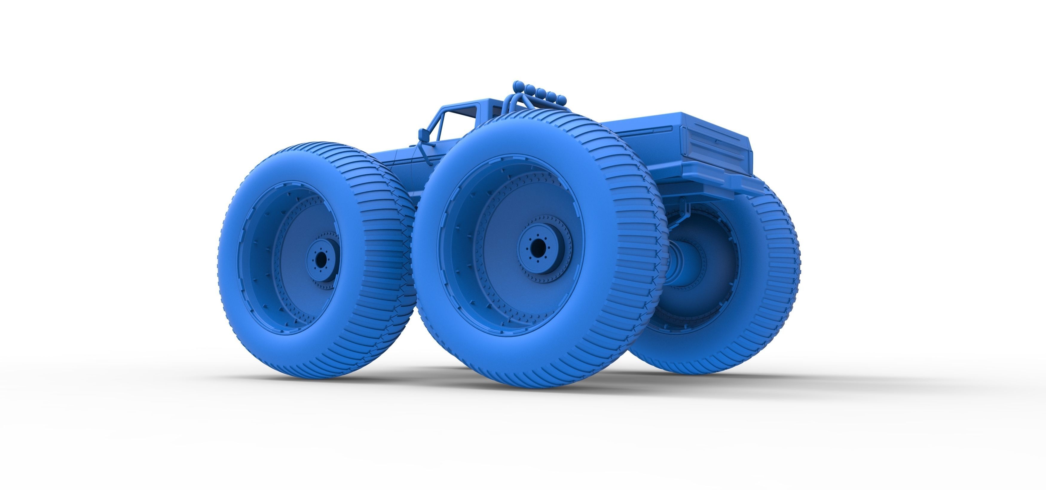 Vintage Monster Truck with 10 ft wheels Scale 1 to 25 3D model 3D ...