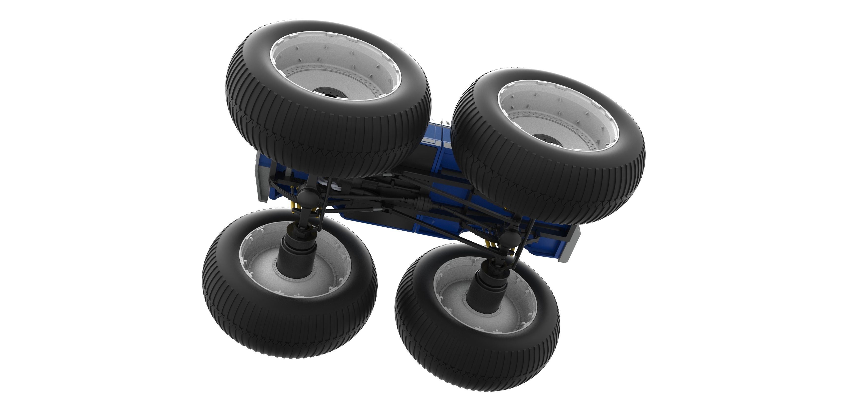 Vintage Monster Truck with 10 ft wheels Scale 1 to 25 3D model 3D ...