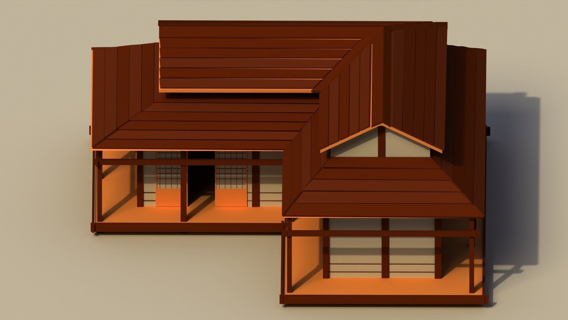 3D model Low Poly Traditional Japanese House 2 VR / AR / low-poly ...
