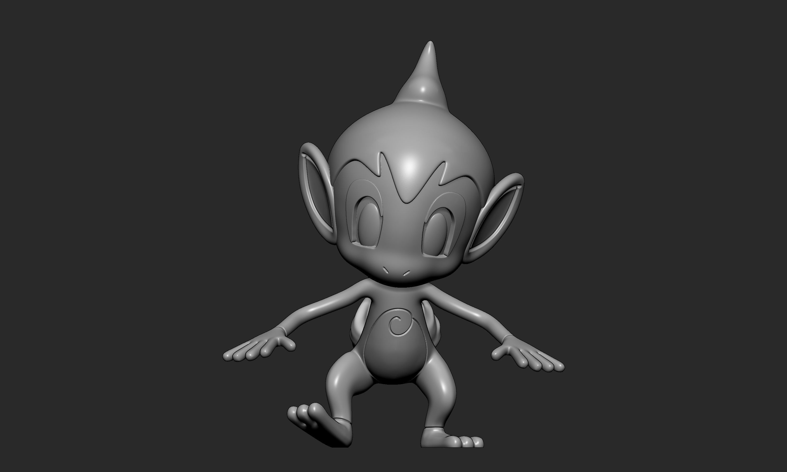 Pokemon - Chimchar with 3 poses 3D model 3D printable | CGTrader