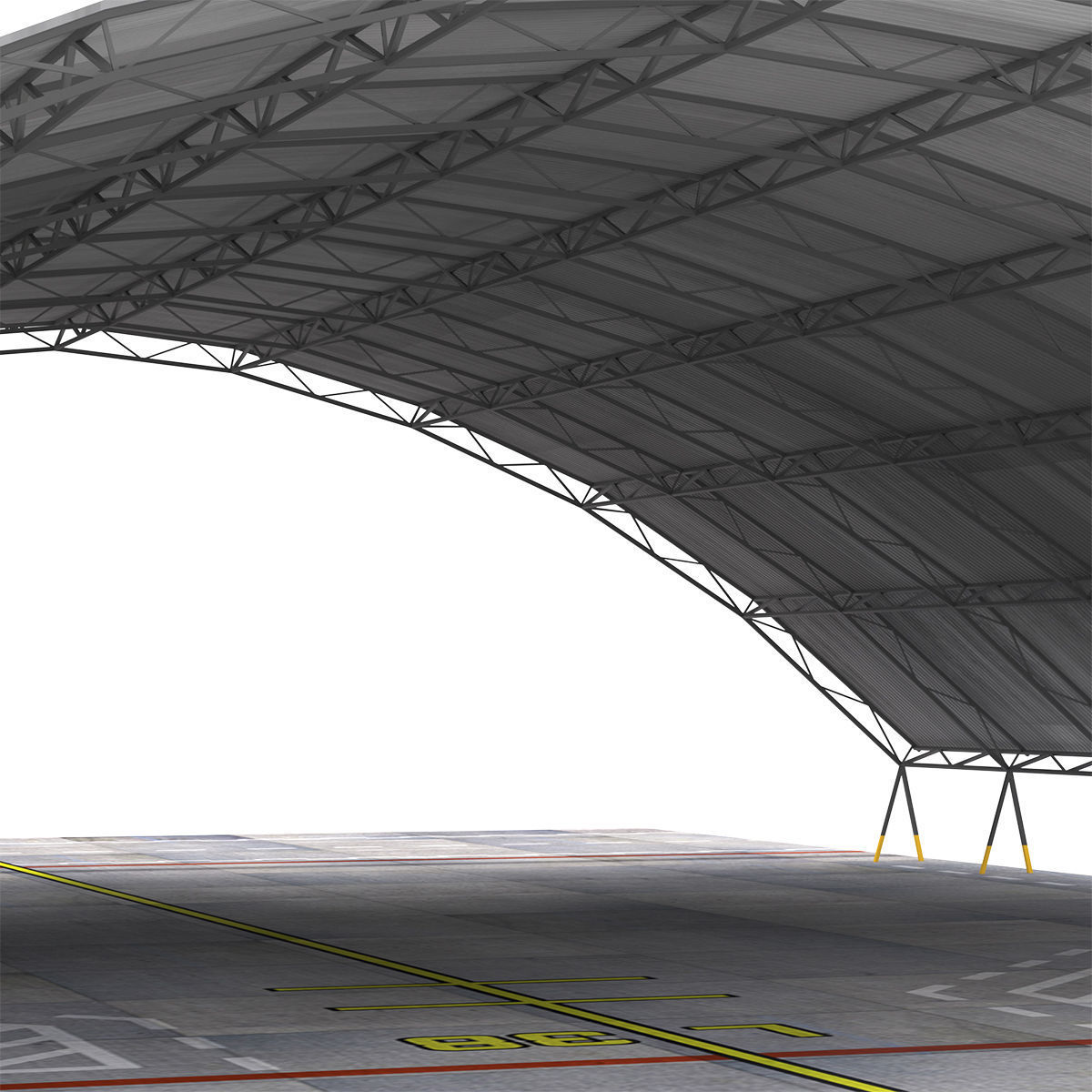 3D model Airplane hangar VR / AR / low-poly | CGTrader