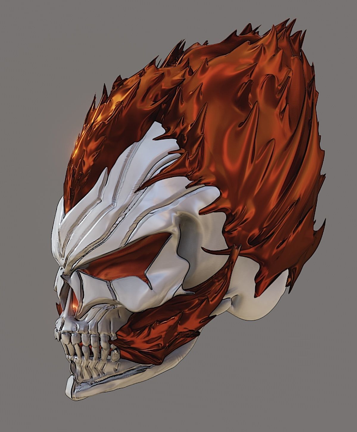 Ghost rider head sculpt 3D model 3D printable | CGTrader