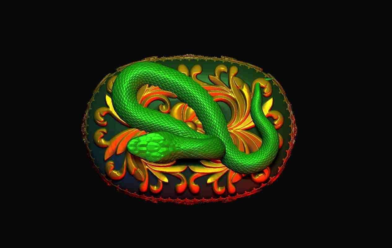 Snake Oval Gift Storage Box 3D model 3D printable | CGTrader