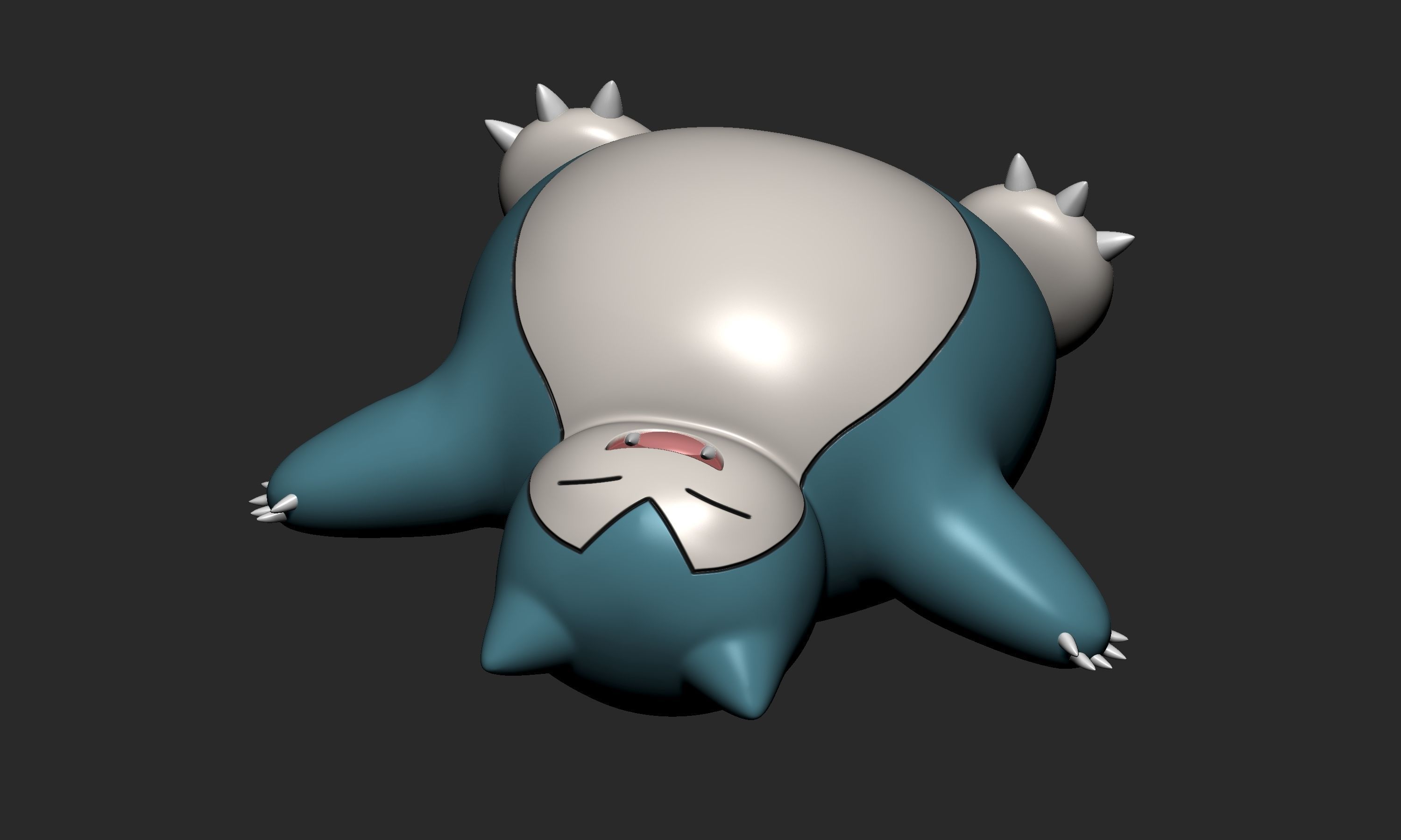 Pokemon - Sleeping Munchlax and Snorlax 3D model 3D printable | CGTrader