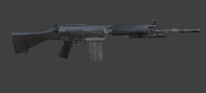3D model weapon fal VR / AR / low-poly | CGTrader