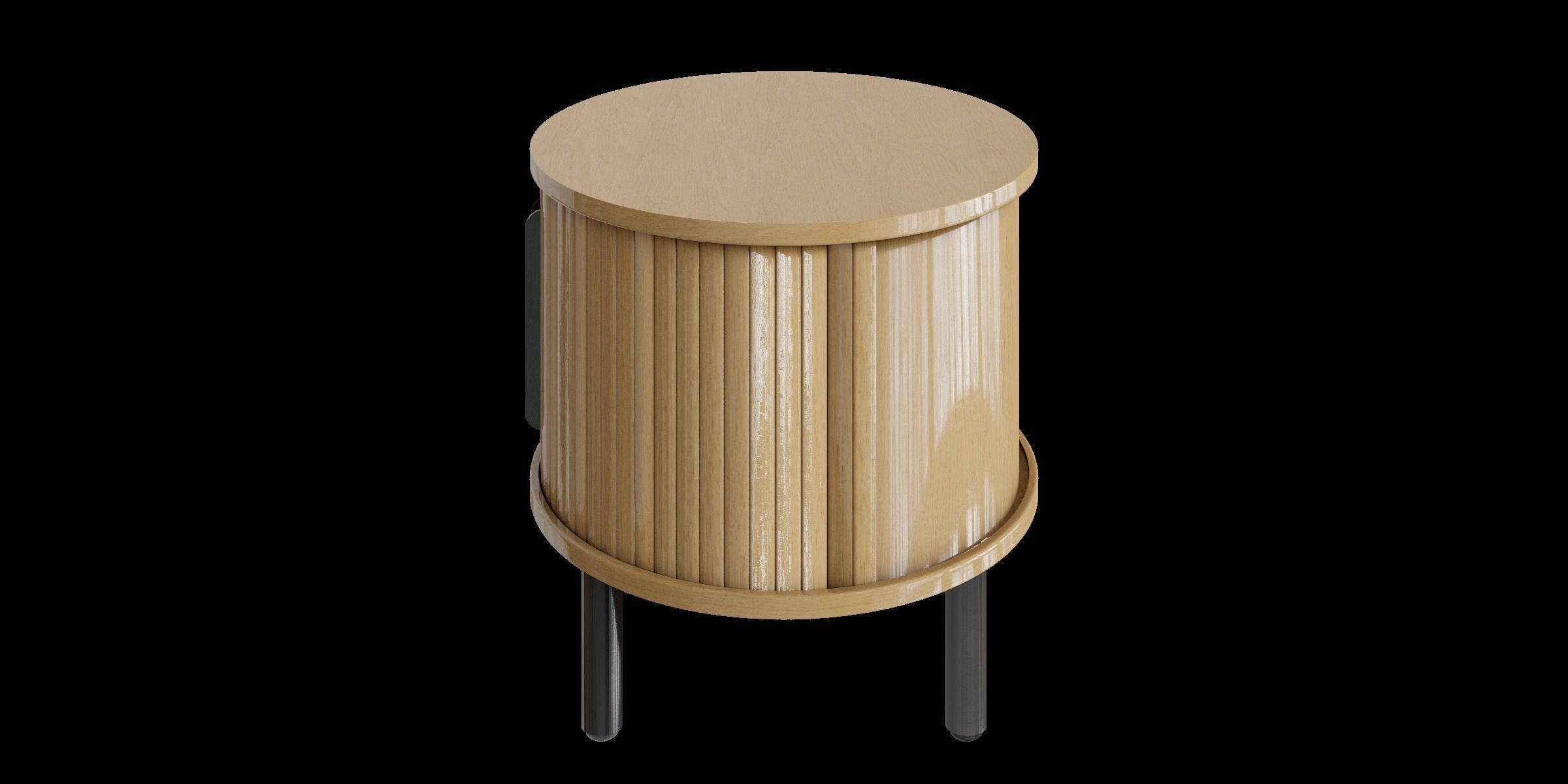 Slatted Oak Bedside Table 3D model | CGTrader