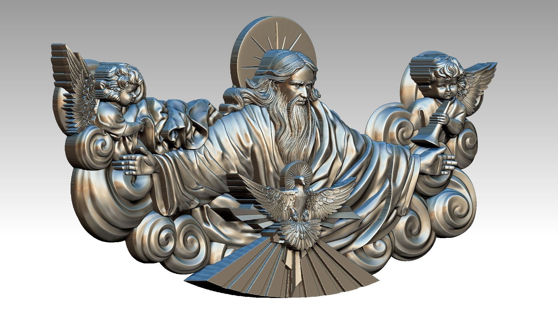 The Triune God reliefs 3D model 3D printable | CGTrader