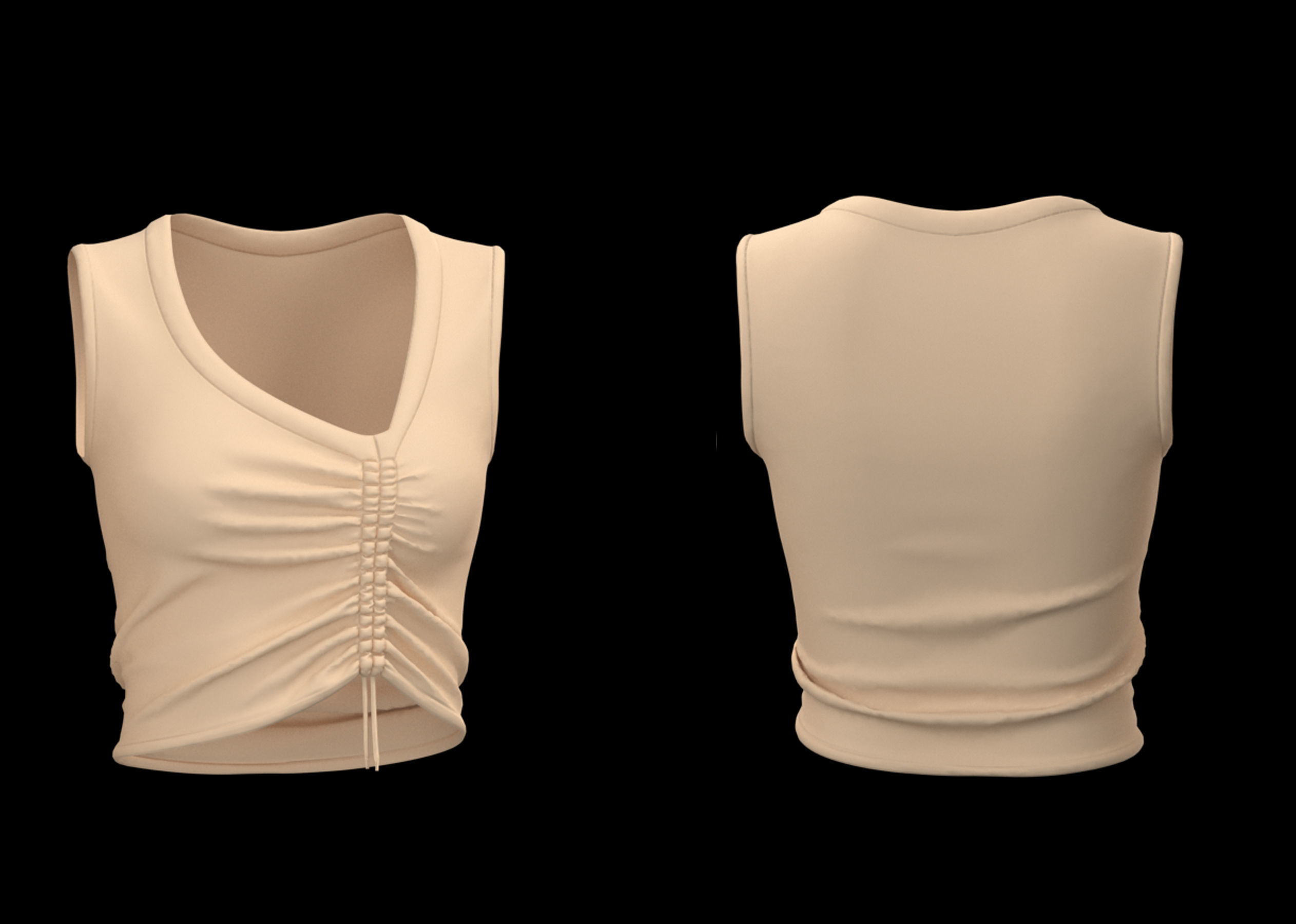 12 Womens Crop Top 3D model | CGTrader