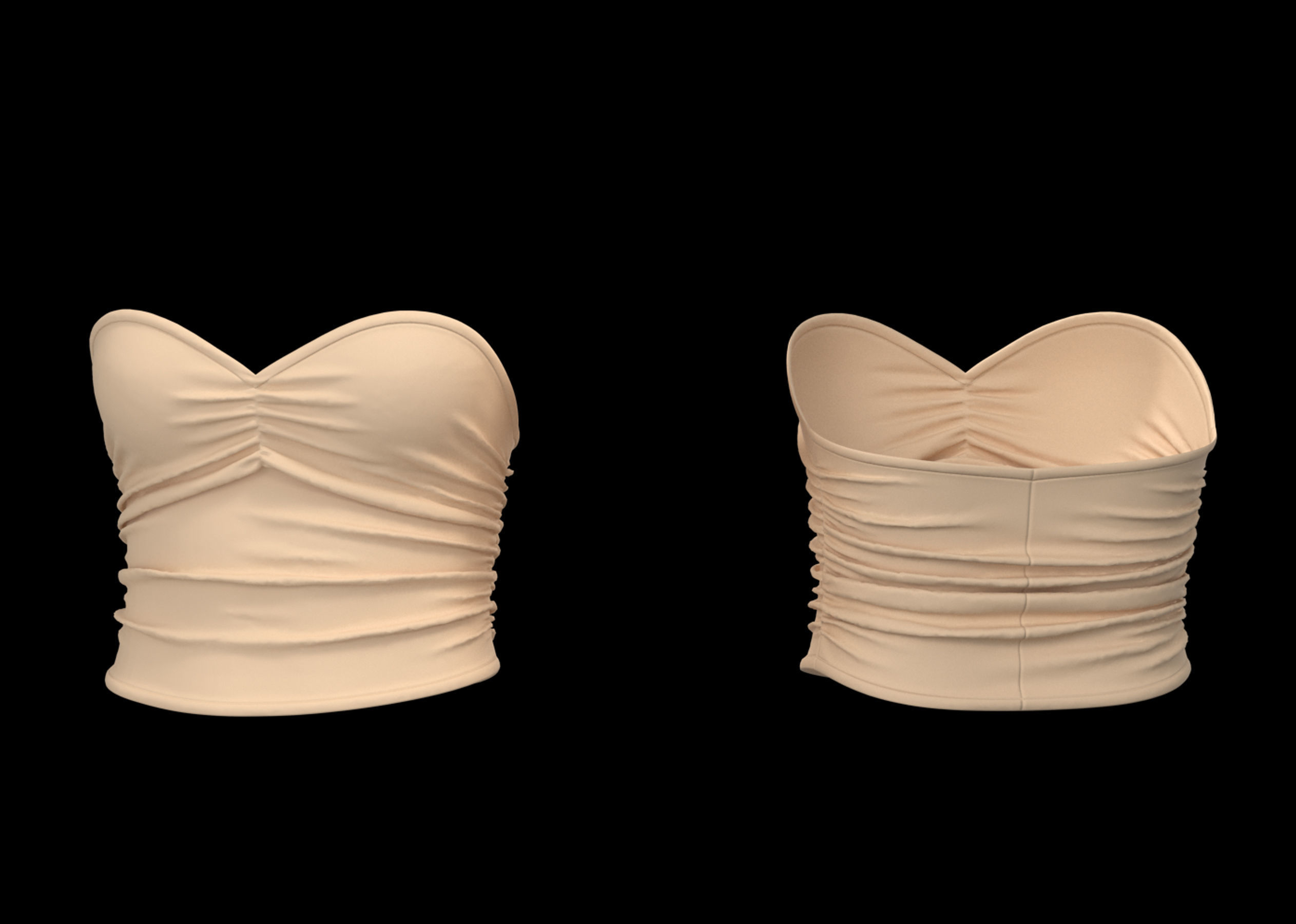 12 Womens Crop Top 3D model | CGTrader