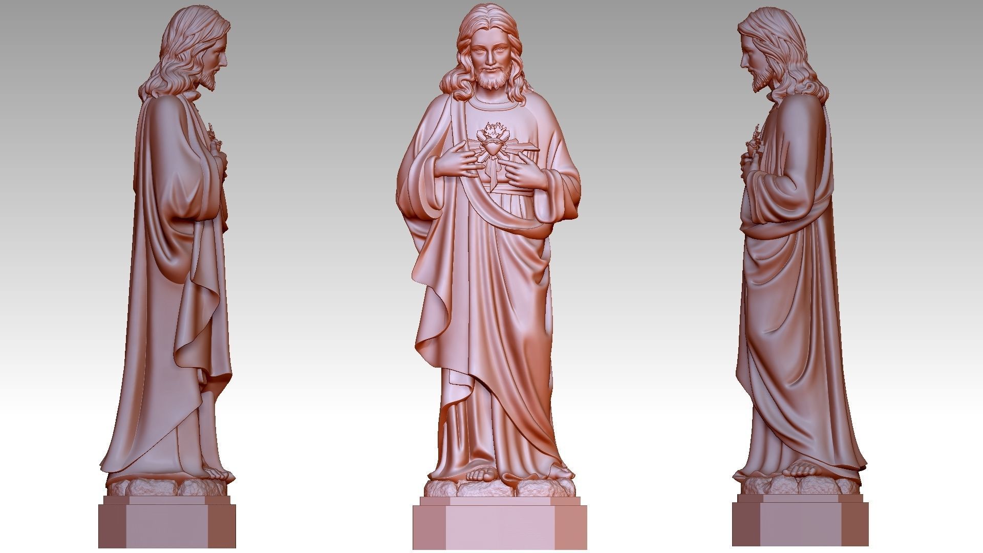 The Sacred Heart of Jesus Christ 3D model 3D printable | CGTrader