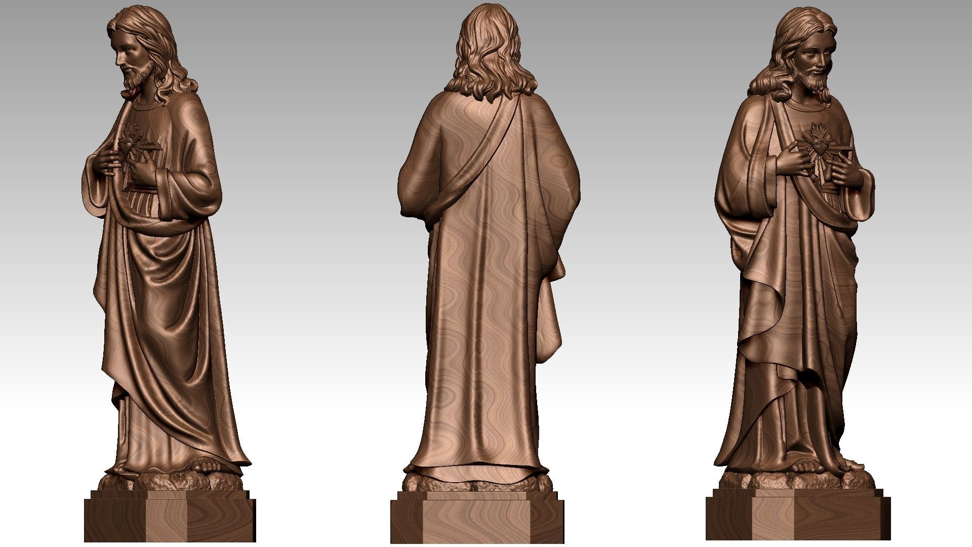 The Sacred Heart of Jesus Christ 3D model 3D printable | CGTrader