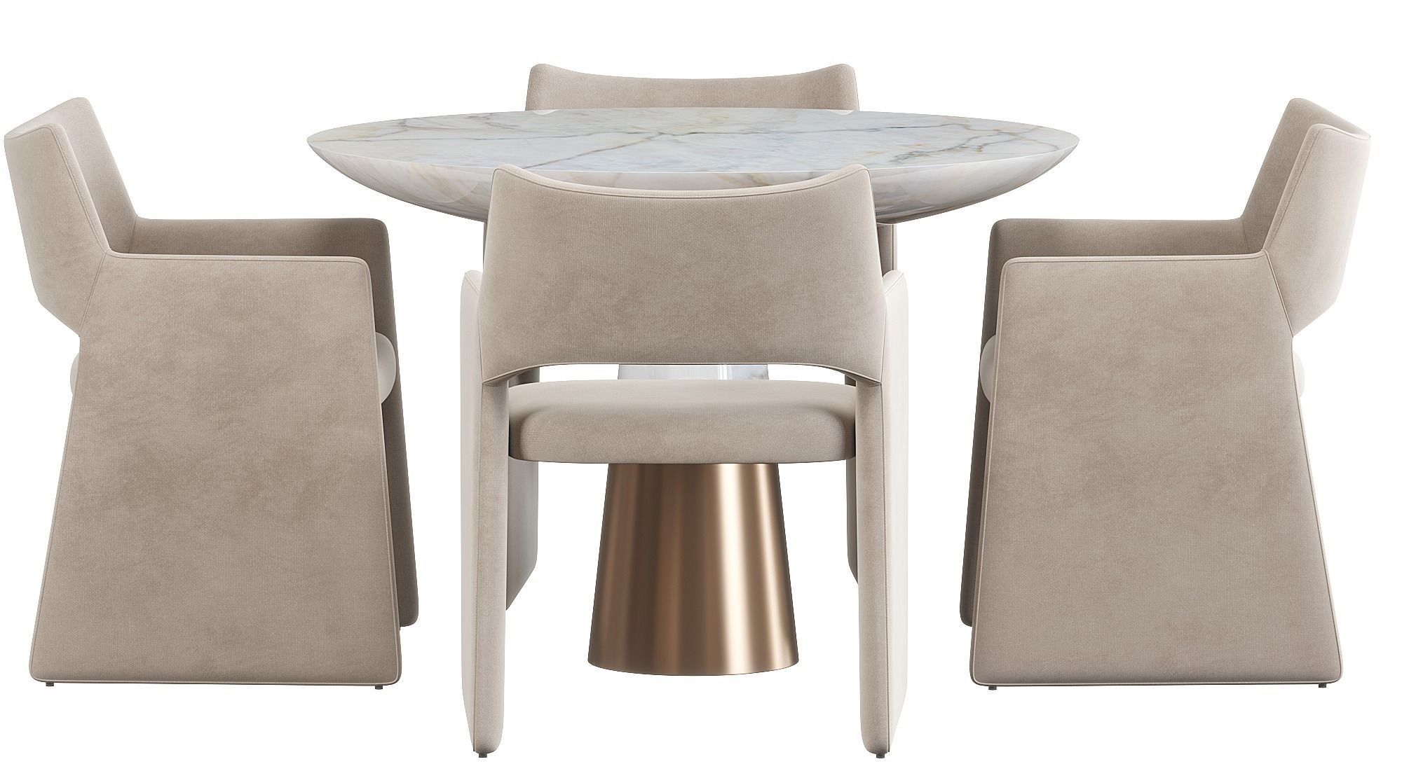 FOLEY FAUX MOHAIR dining table 3D model | CGTrader