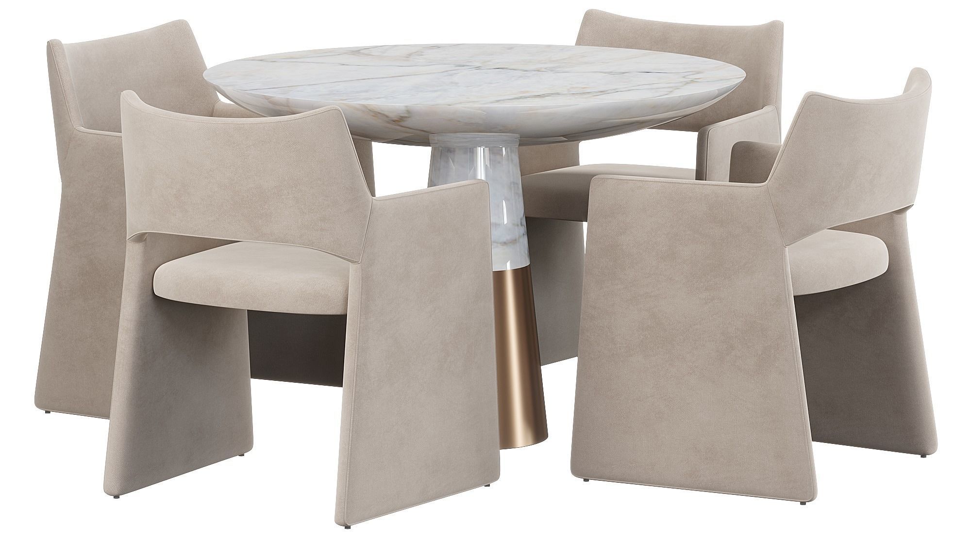 FOLEY FAUX MOHAIR dining table 3D model | CGTrader
