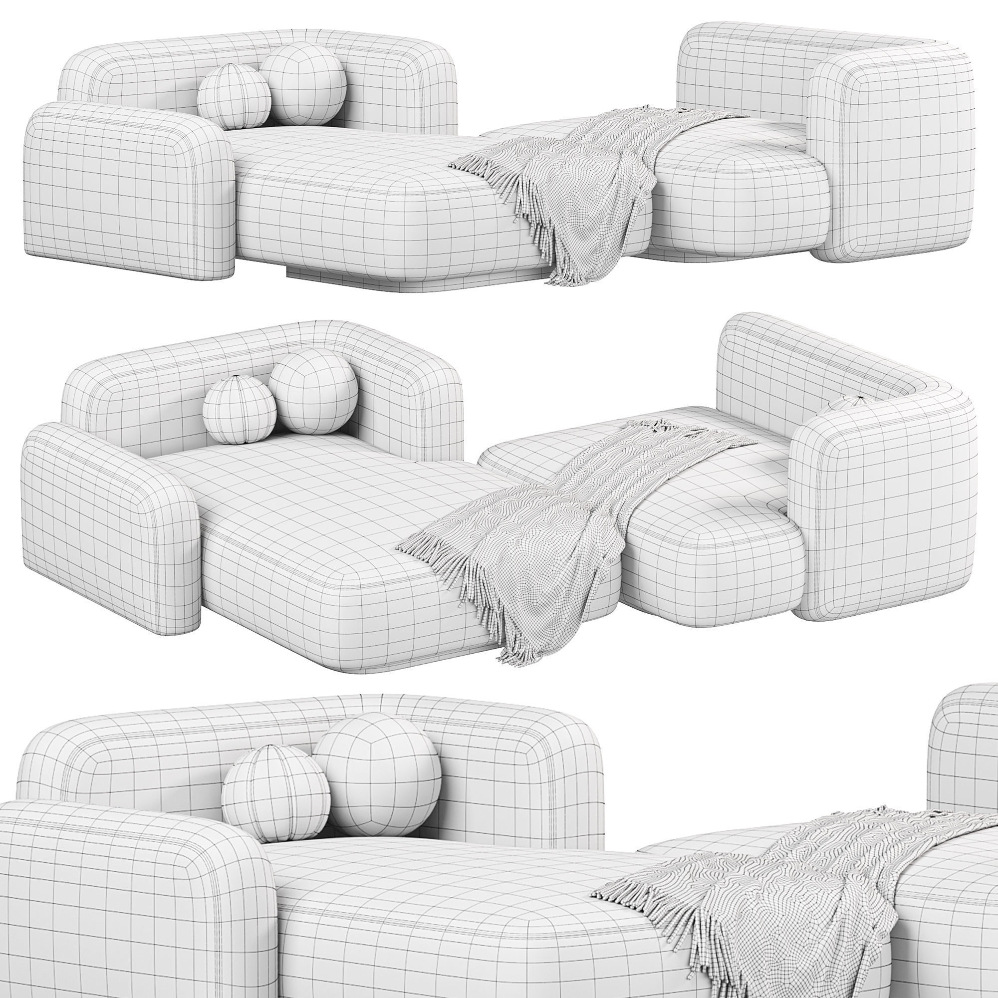 POP SOFA MERIDIENNE 3D model | CGTrader