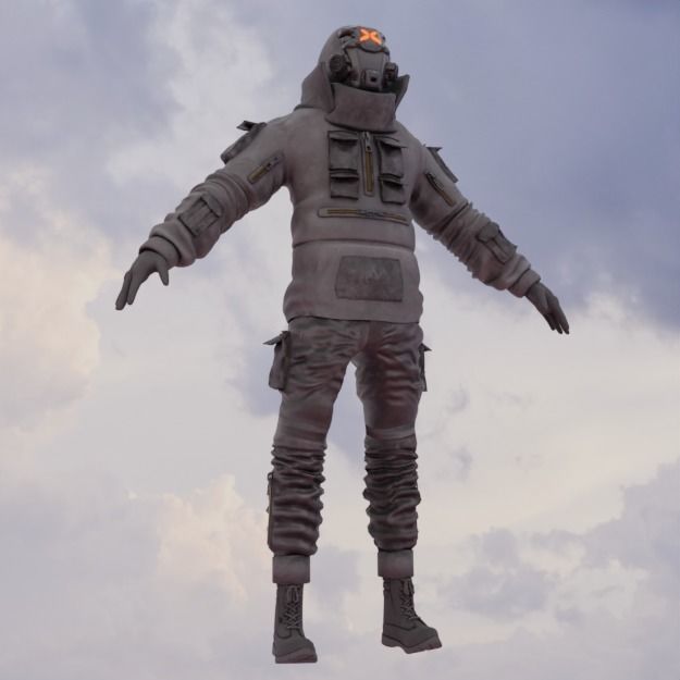 3D model Cyber Tech Wear Character - Futuristic Cyberpunk 3D Model VR ...