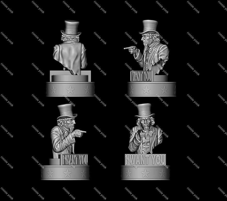 UNCLE SAM POSTER - 3Dprinting 3D model 3D printable | CGTrader
