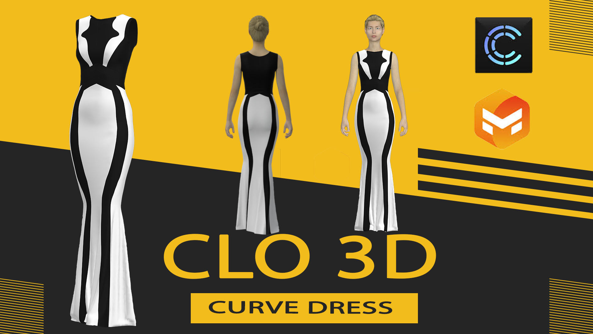 3D model curve dress VR / AR / low-poly | CGTrader