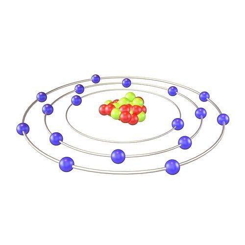 Chlorine Atom Model 3d