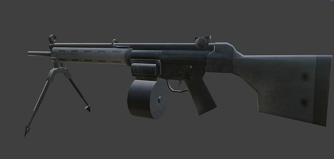 3D model machine gun hk21 VR / AR / low-poly | CGTrader