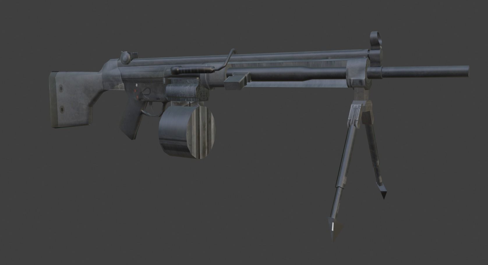3D model machine gun hk21 VR / AR / low-poly | CGTrader