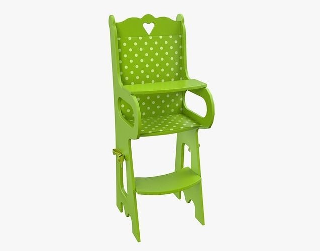 Baby Chair Baby Food Chair Green 3D model | CGTrader