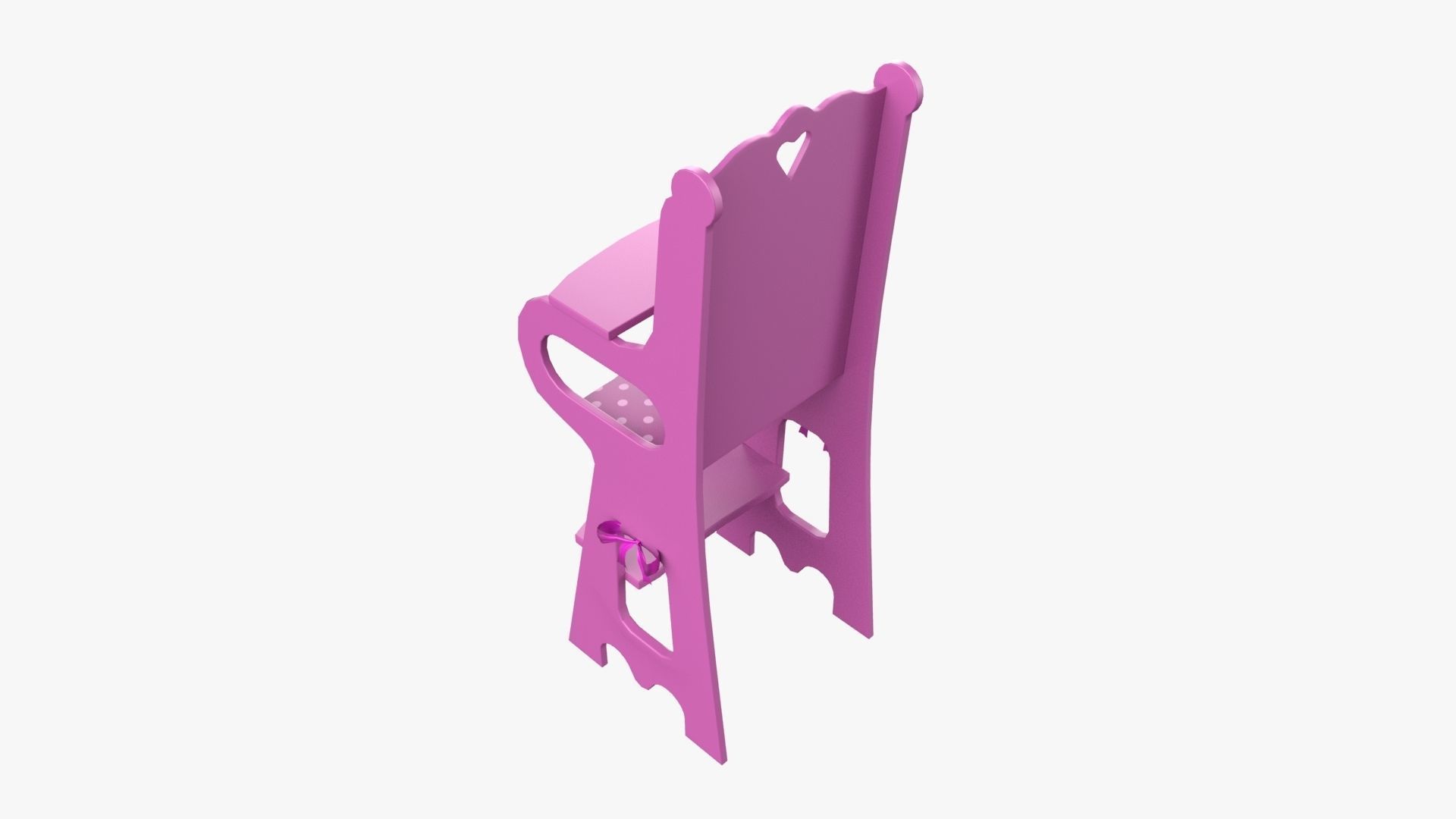 Baby Chair Baby Food Chair Pink 3D model | CGTrader