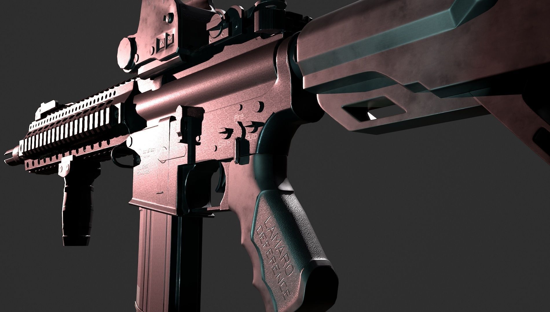 3D model M4 Rifle Constructor Low-poly 3D model VR / AR / low-poly ...