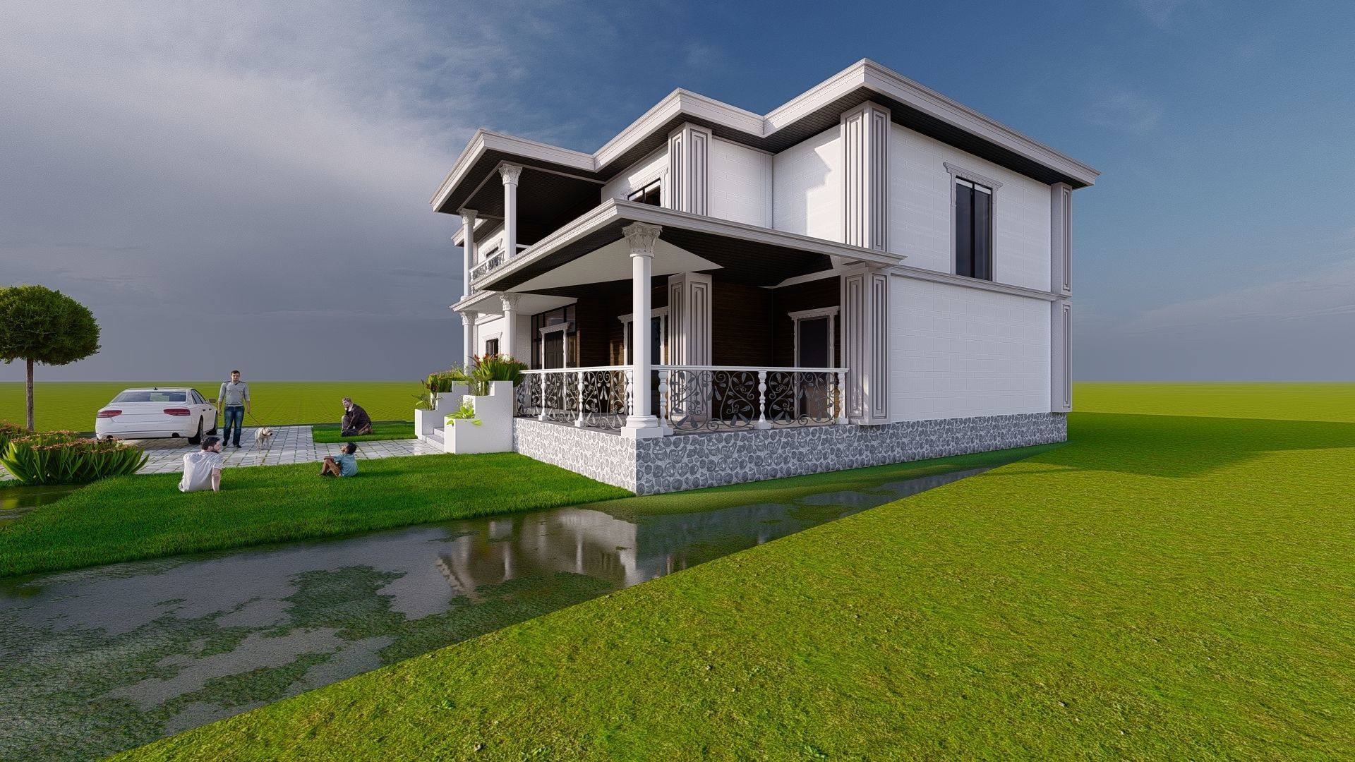 villa 3D model 3D printable | CGTrader