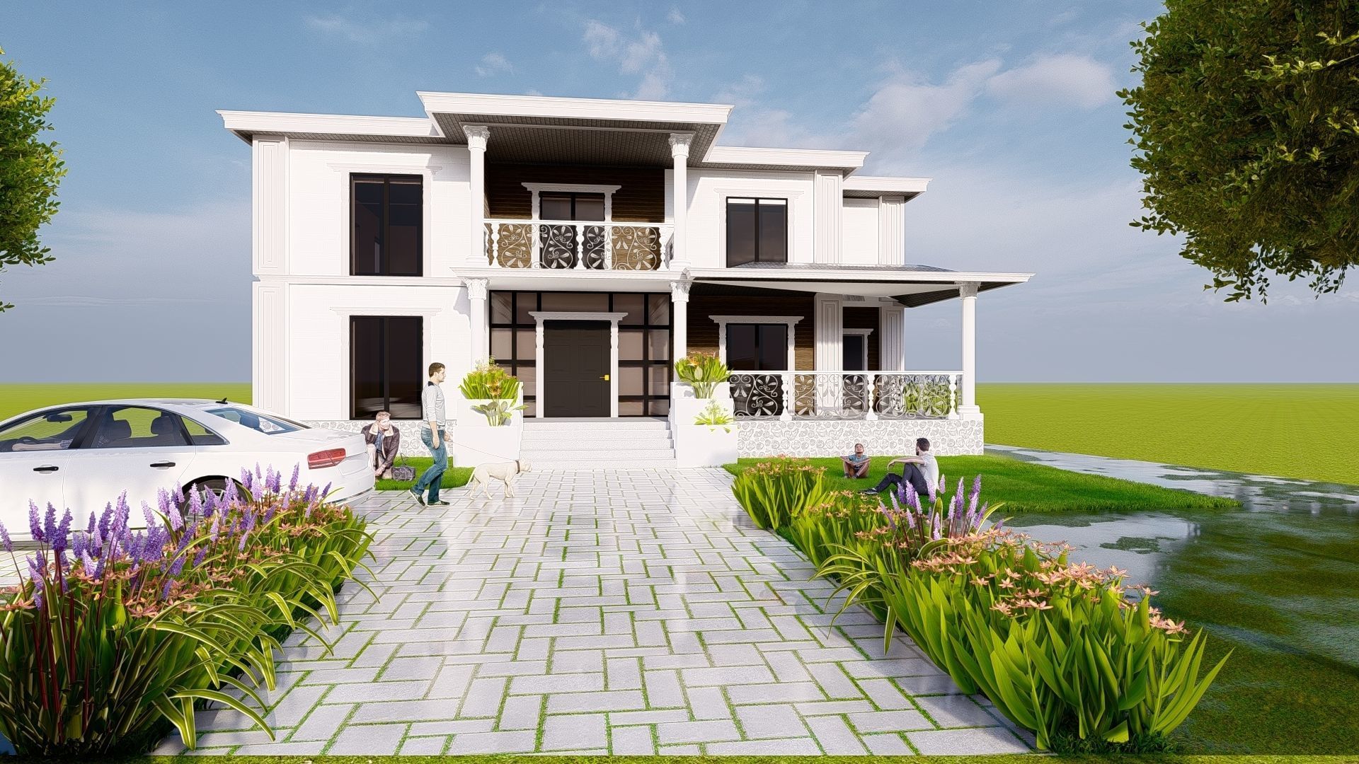 villa 3D model 3D printable | CGTrader