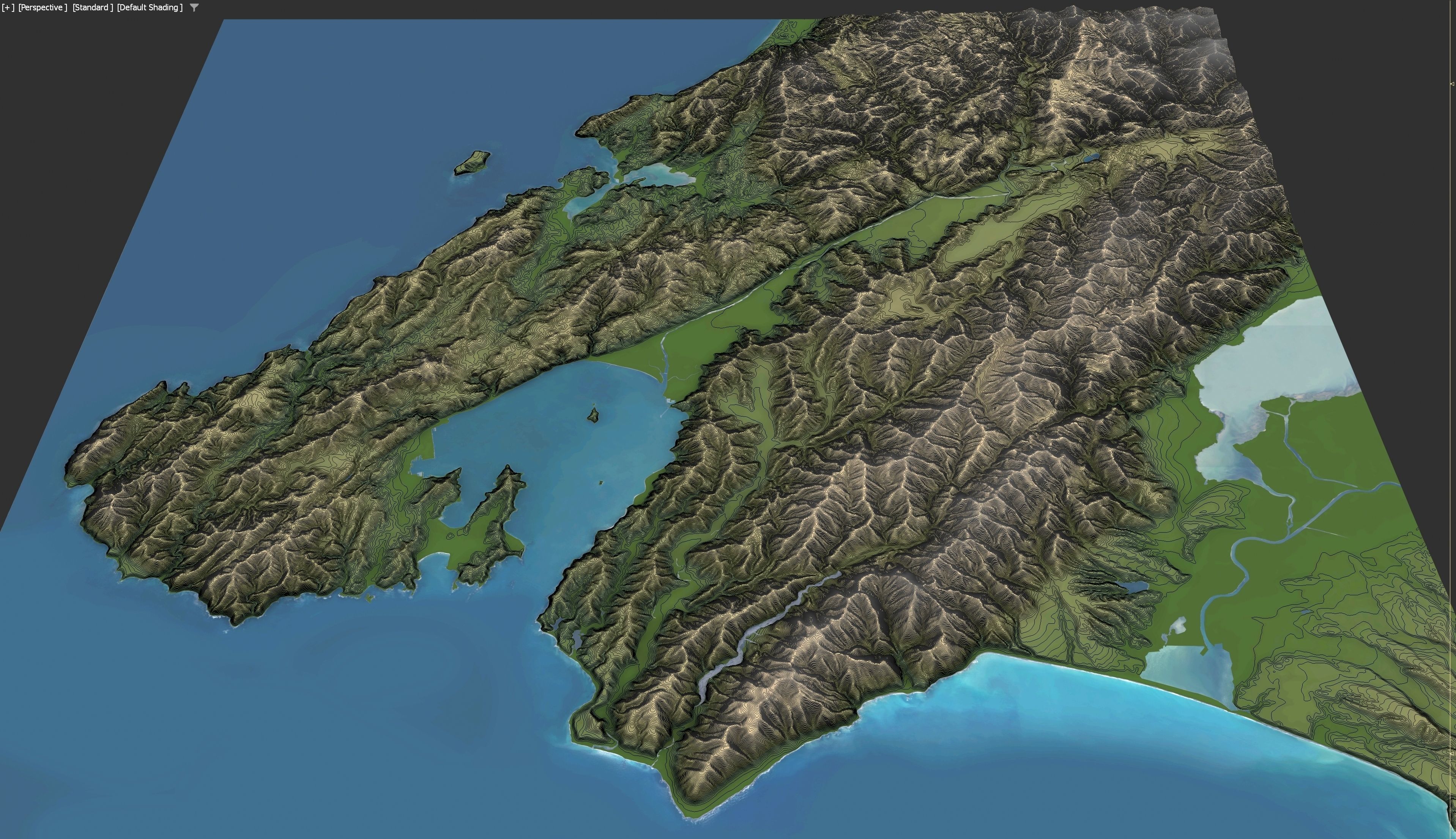 3D model Wellington - 3D Terrain Model VR / AR / low-poly | CGTrader