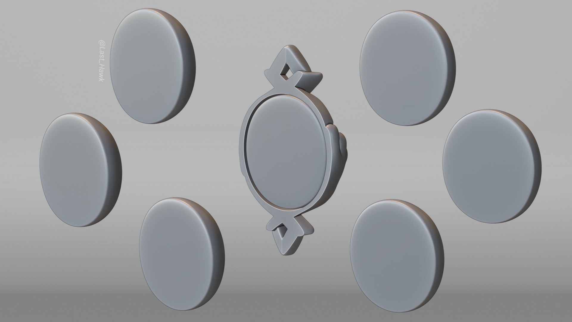 Fontaine Vision Eye of God Genshin Impact 3D model 3D printable | CGTrader