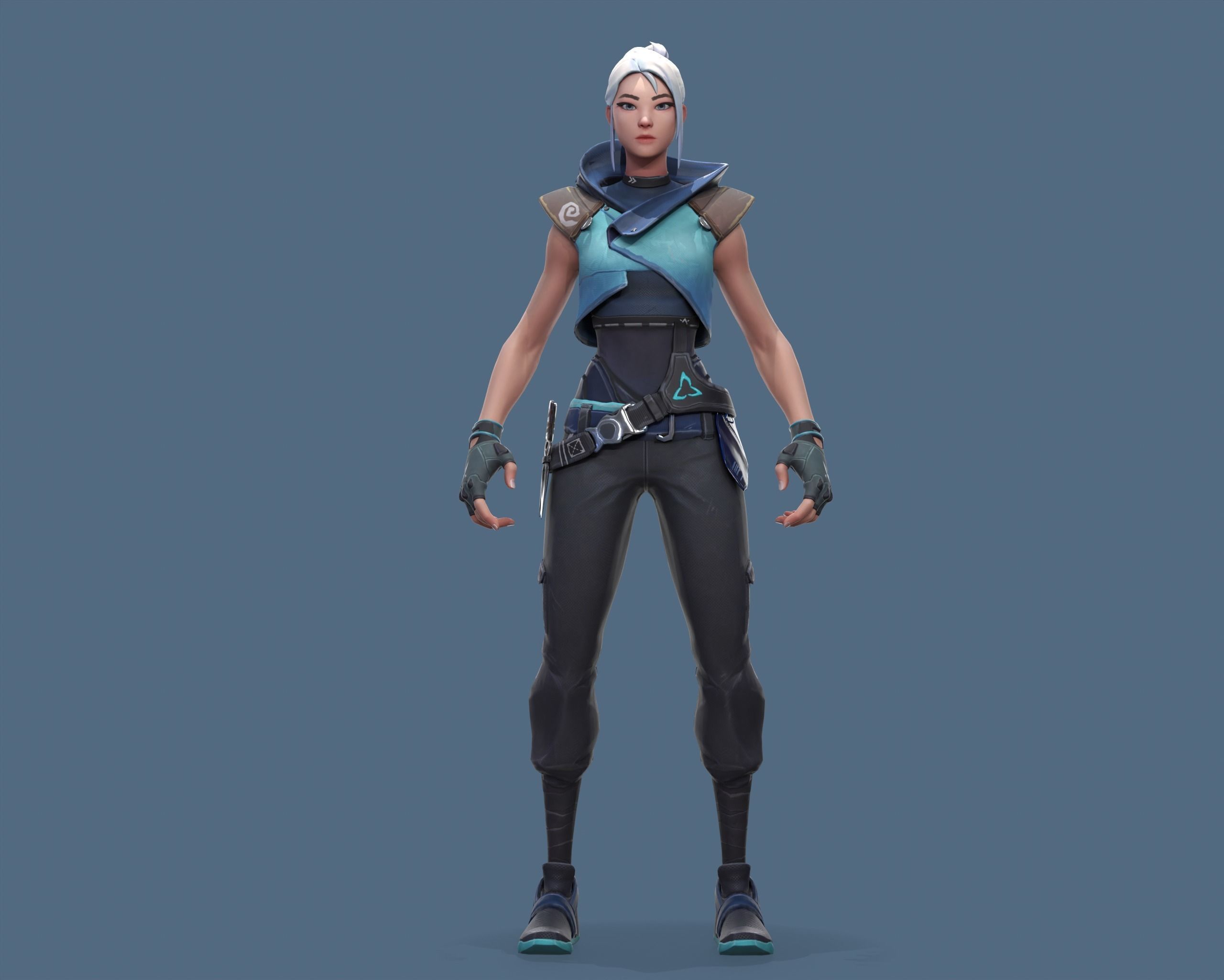 Jett rig VALORANT free VR / AR / low-poly 3D model rigged | CGTrader