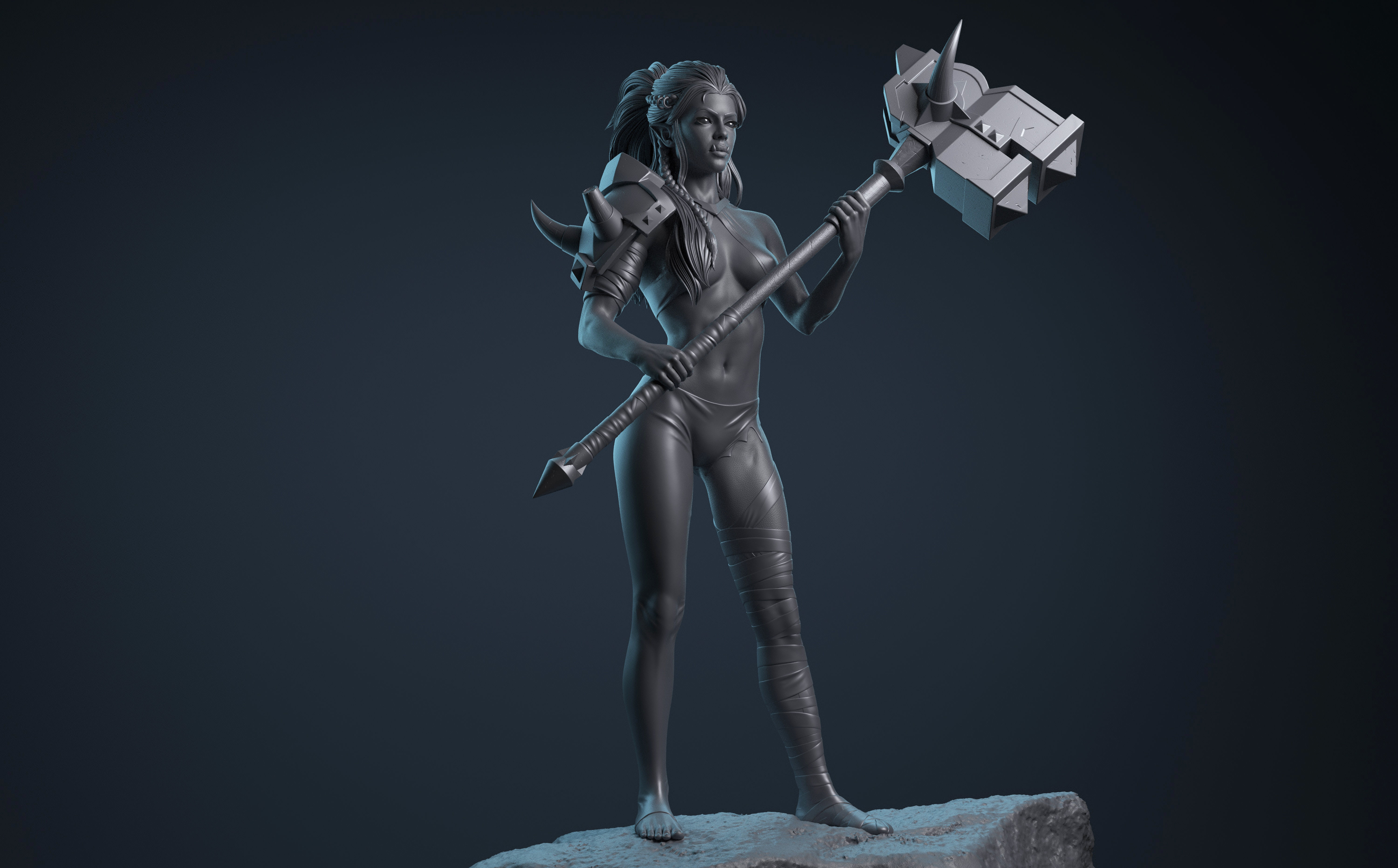 Orc girl 3D model 3D printable | CGTrader