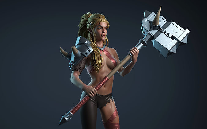 Orc girl 3D model 3D printable | CGTrader