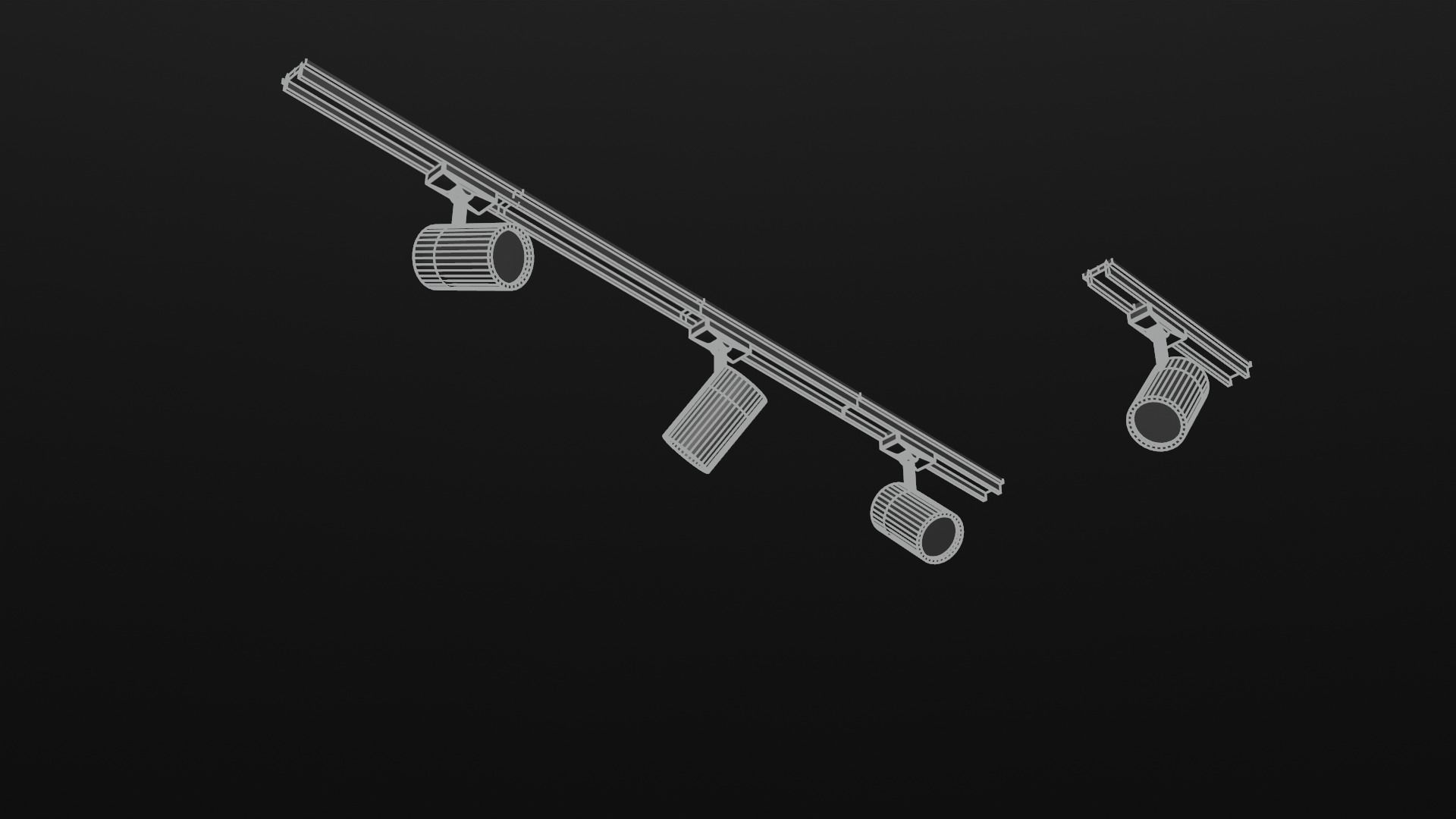 3D model Rail Mounted LED Lamp Modern VR / AR / low-poly | CGTrader