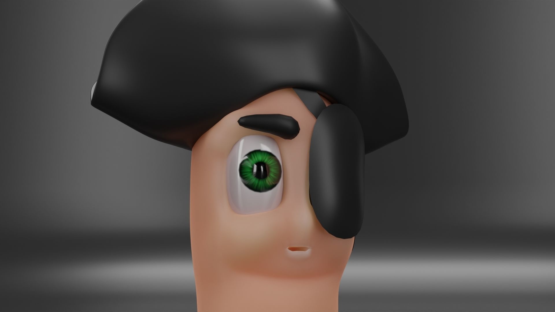 3D model Cartoon Worm Pirate Character VR / AR / low-poly | CGTrader