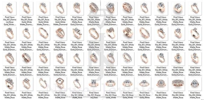 jewelicious-002 40 plus 3D CAD Ring Design stl files 3D model 3D ...