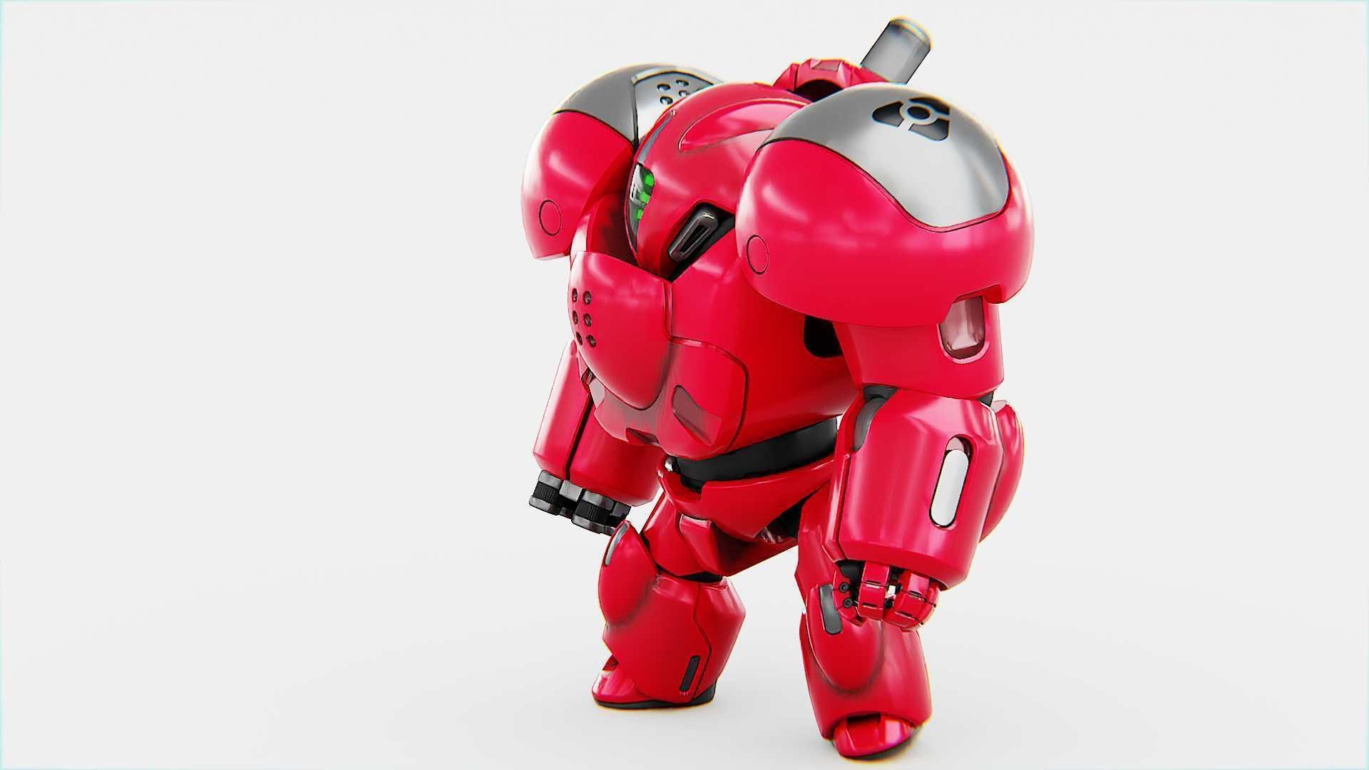 TOY BOT GROOMY RIGGED 3D model rigged | CGTrader