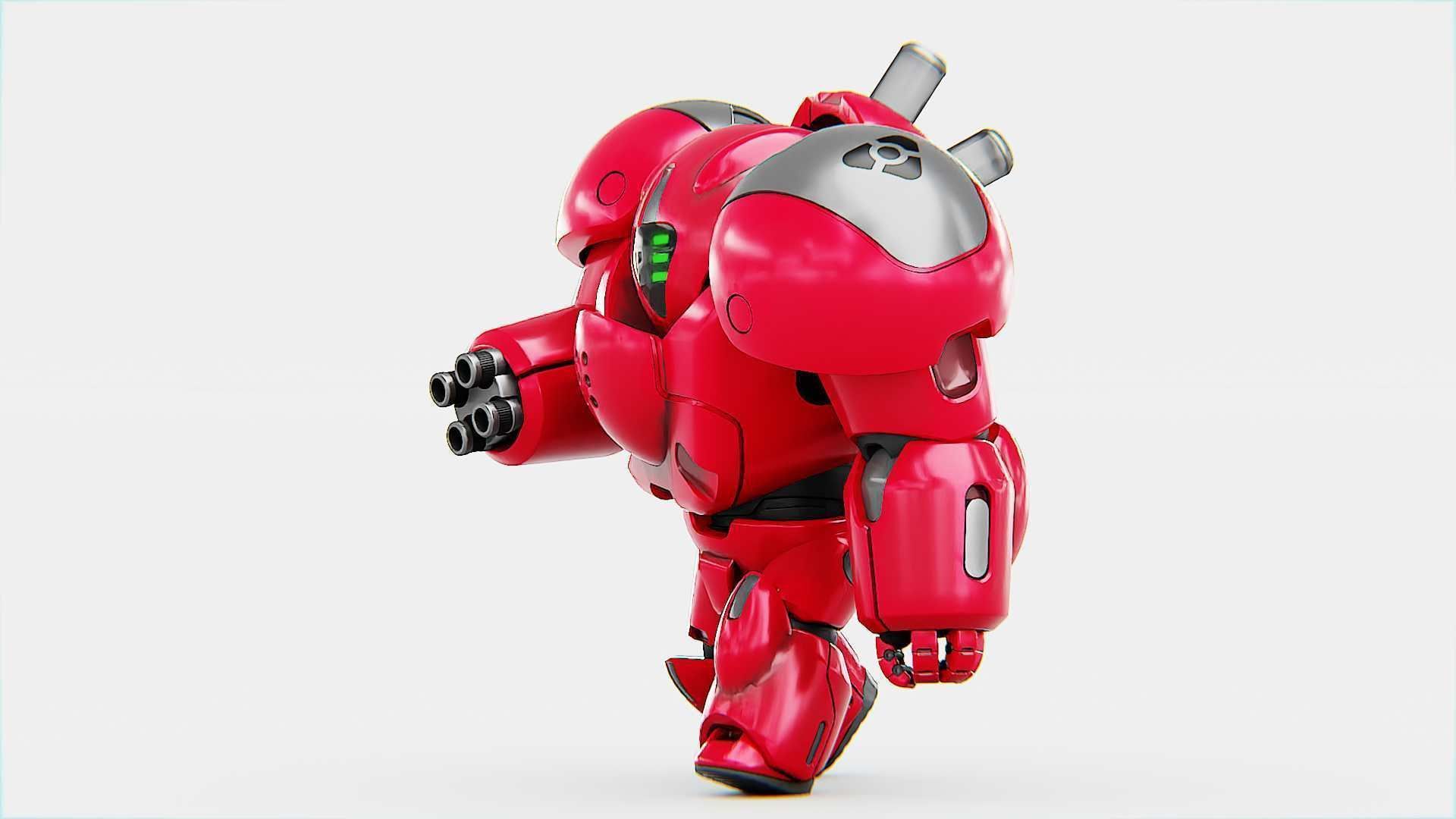 TOY BOT GROOMY RIGGED 3D model rigged | CGTrader