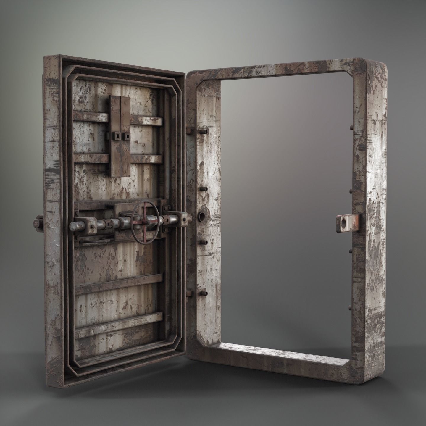 3D model Bunker door Pbr lowpoly bunker gate 03 VR / AR / low-poly ...