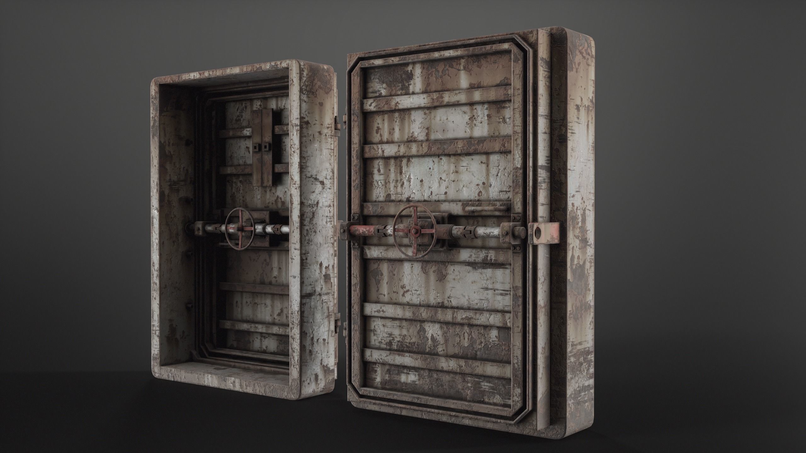 3D model Bunker door Pbr lowpoly bunker gate 03 VR / AR / low-poly ...