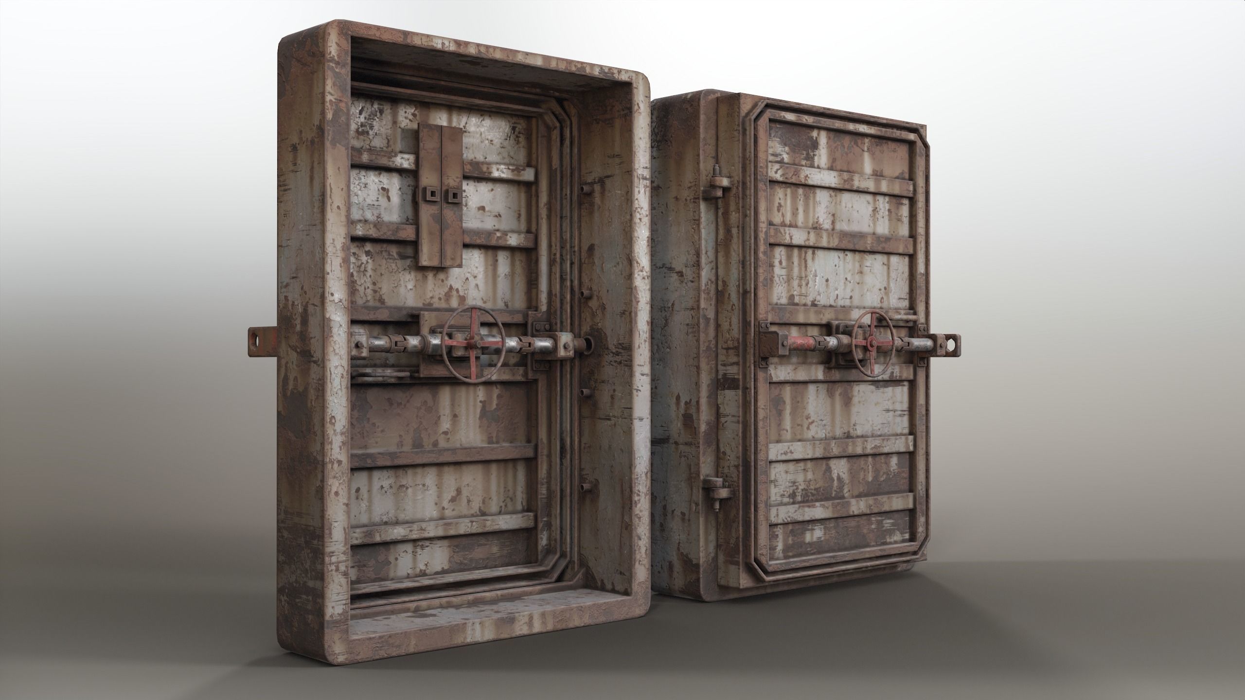 3D model Bunker door Pbr lowpoly bunker gate 03 VR / AR / low-poly ...