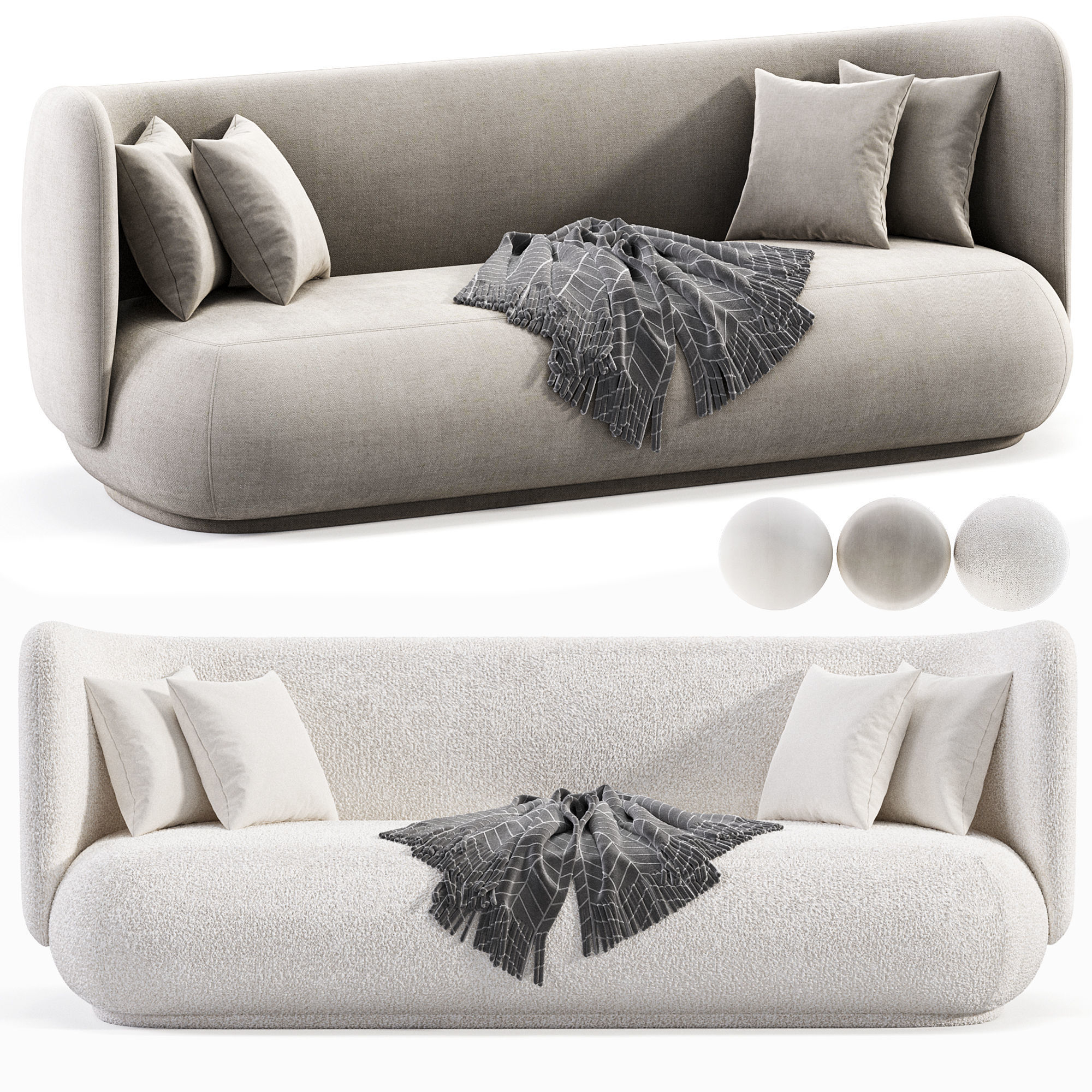 Rico Sofa Boucle 3D model | CGTrader