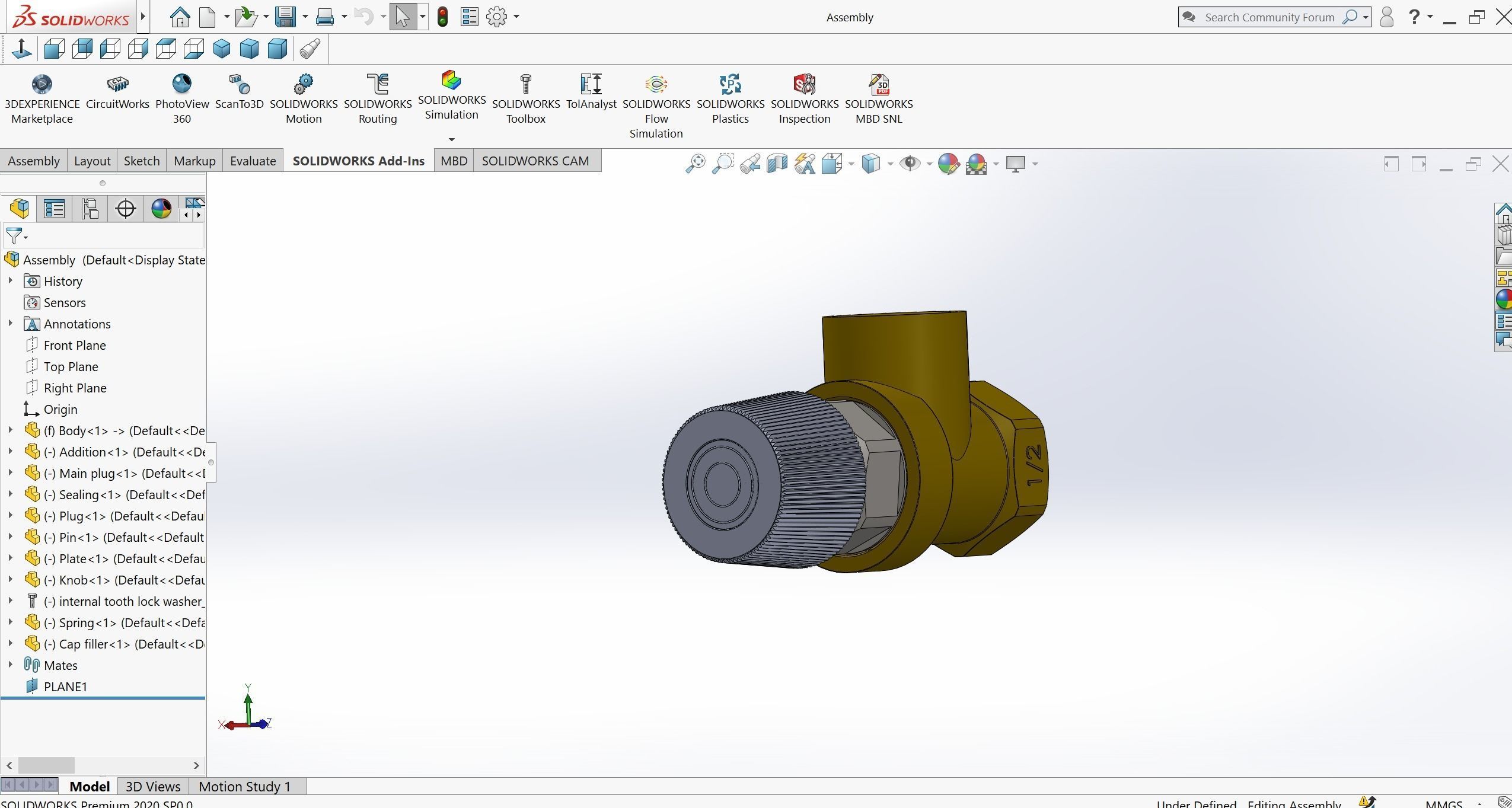 Pressure relief valve 3D model animated | CGTrader