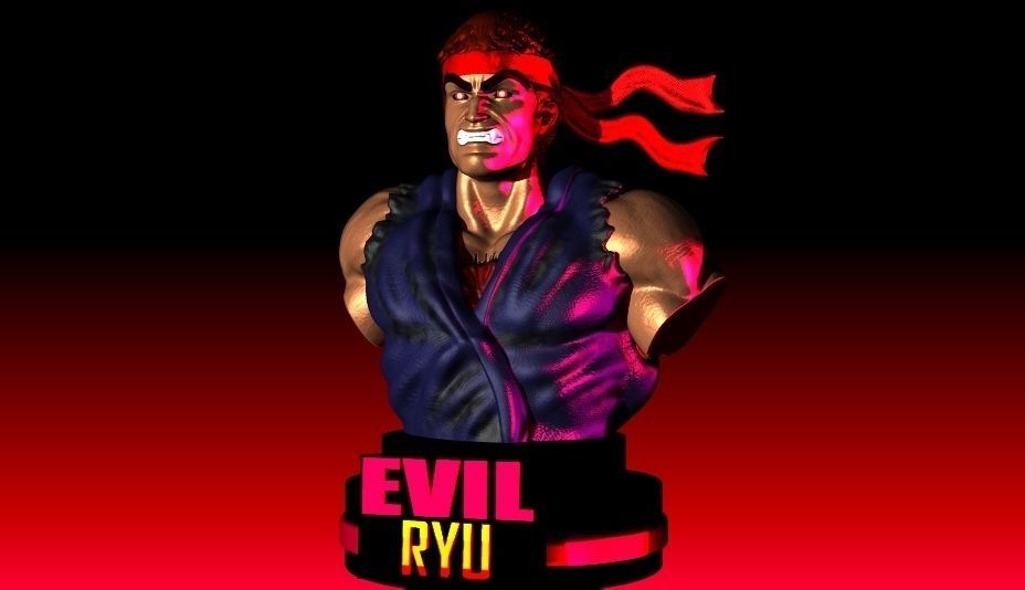 EVIL RYU STREET FIGHTER 3D model 3D printable | CGTrader