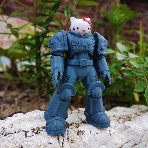 Hello 40Kkitty Armor 3D model 3D printable | CGTrader