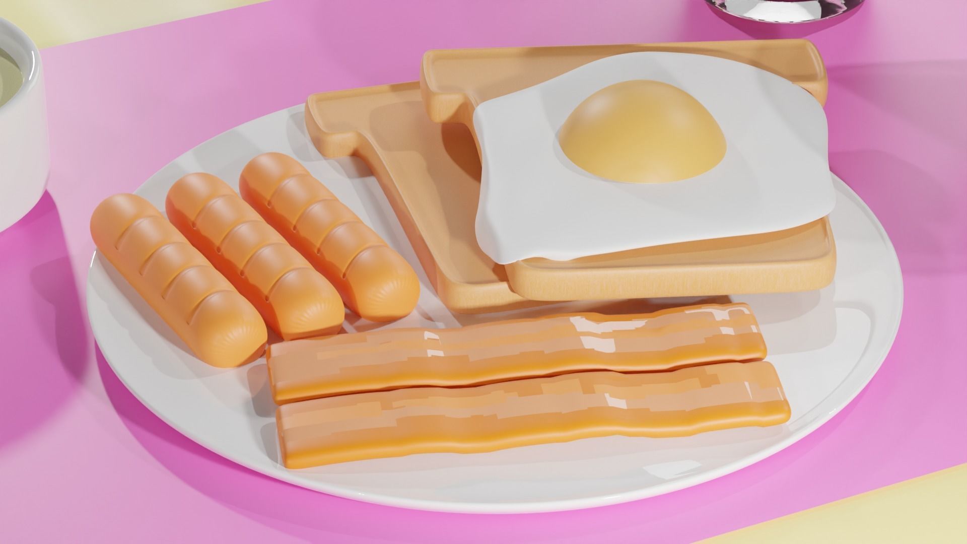 Breakfast 3D model | CGTrader